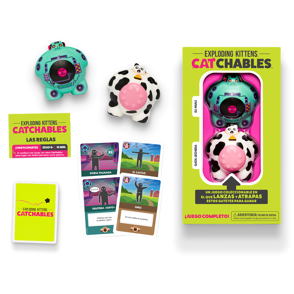 Exploding Kittens Catchables 2-Pack 4 DJ Miau y Gata Lechera – El Patio ...